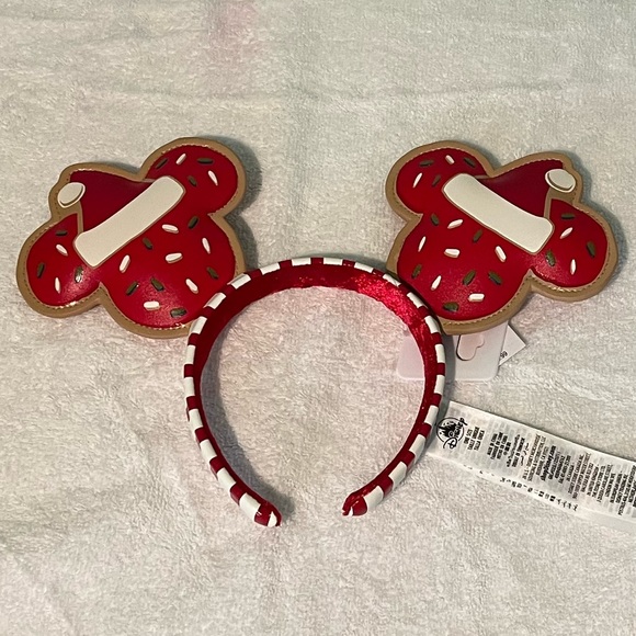 Disney | Accessories | Disney Christmas Ears Gingerbread Cookie Mickey ...
